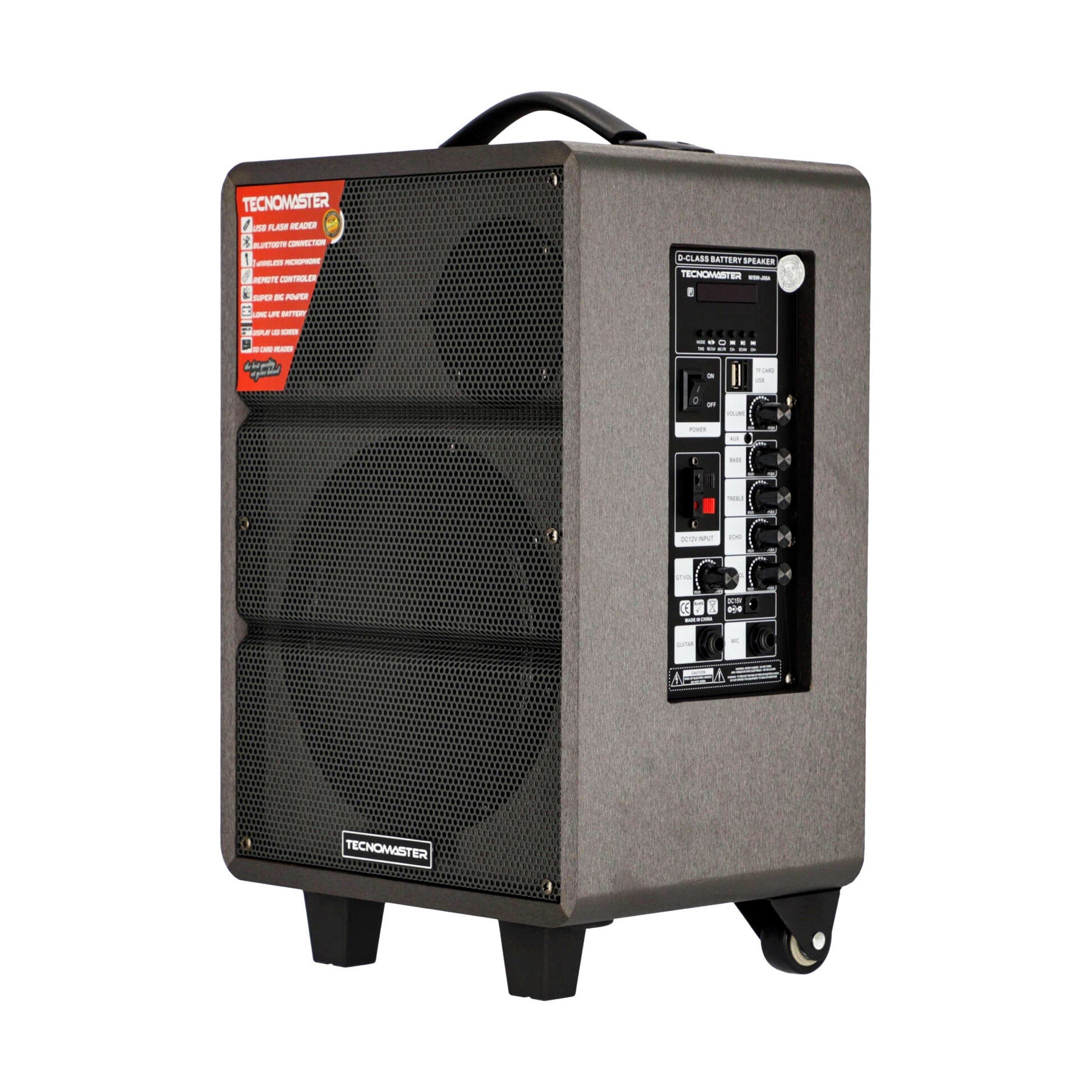 Bocina Portátil Tecnomaster M/M/WS-J08A Bluetooth USB - Tecnomaster