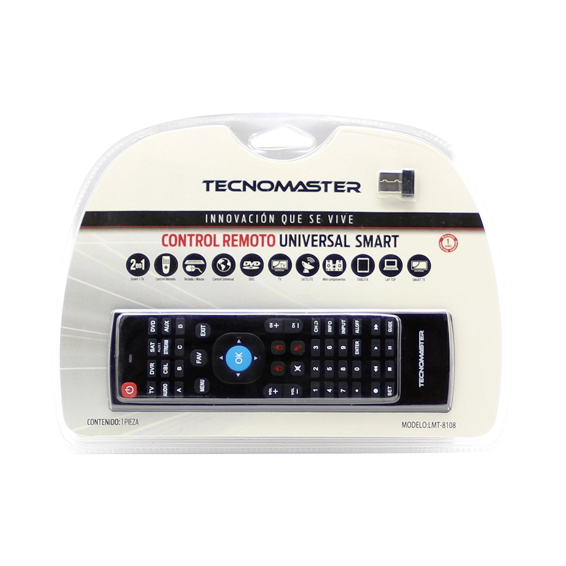 Control Remoto Universal Tecnomaster M/LTM-8108 - Tecnomaster